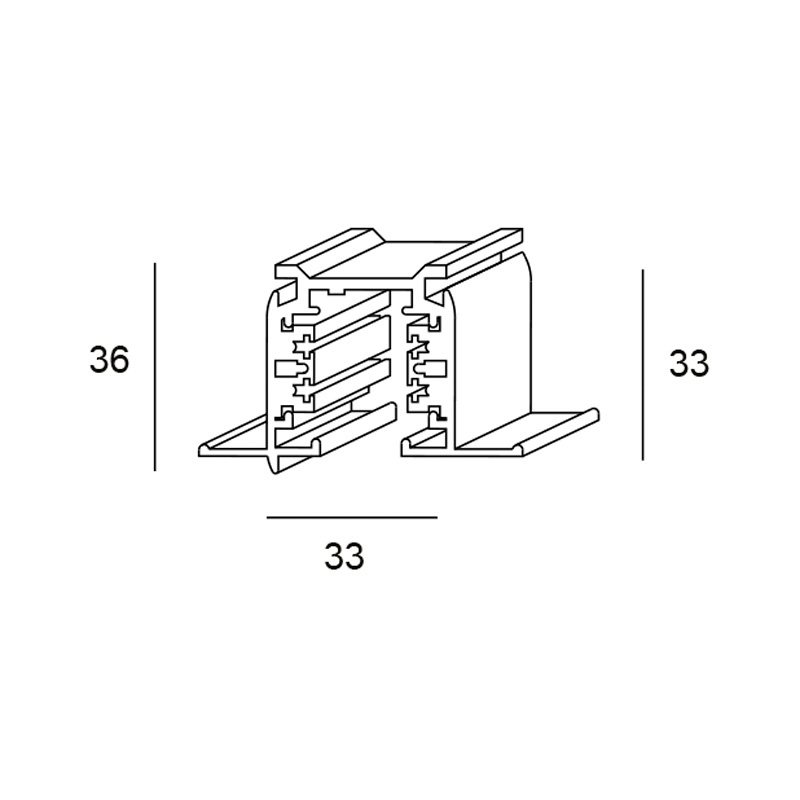 Calha LED C4 Calha Embutir 3 Circuitos 2metros | 71-5213-14-00